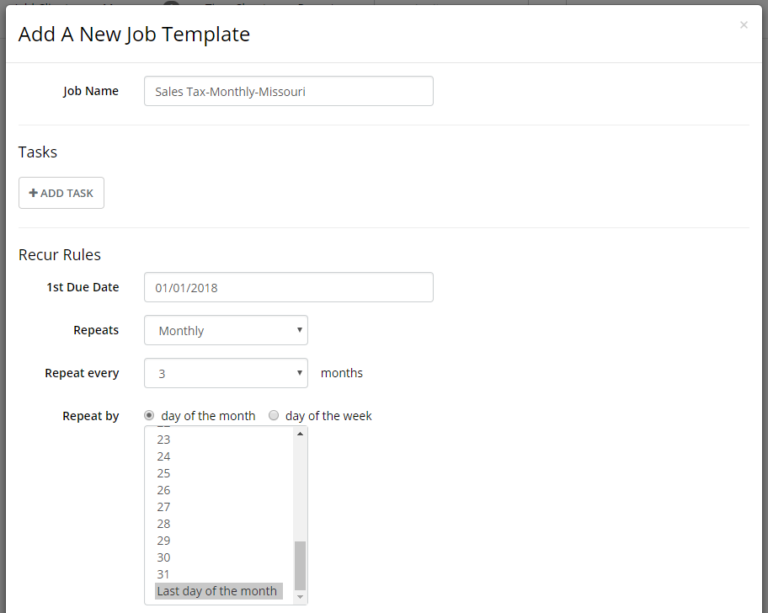 Complex Recurring Job Example - Huskey Practice Manager Blog